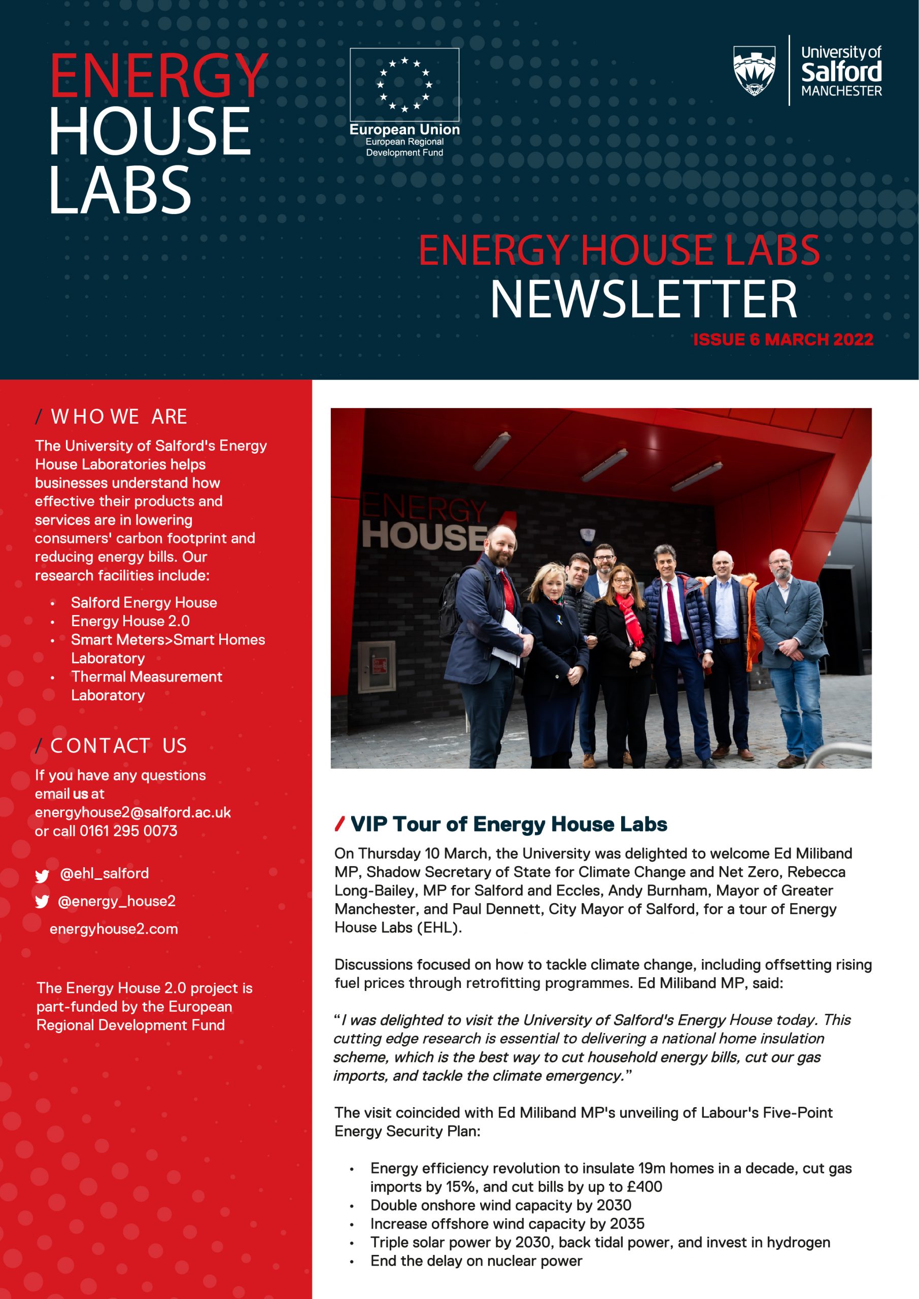 Newsletters | Energy House Labs | University of Salford
